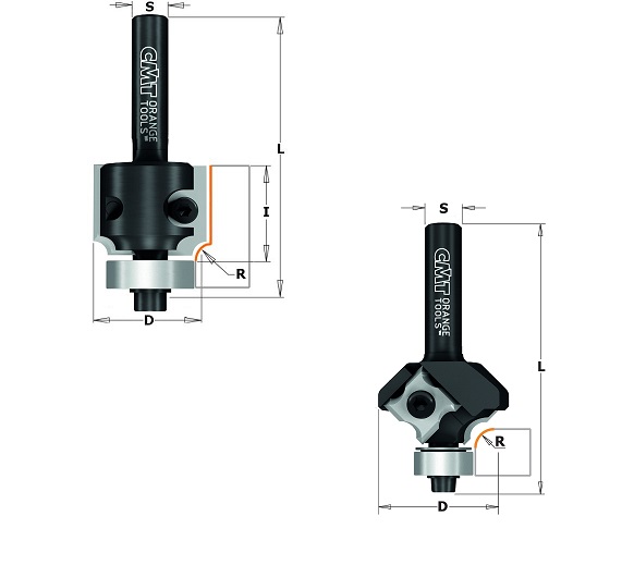 Concave radius cutters with reversible knives | Pagin Utensili