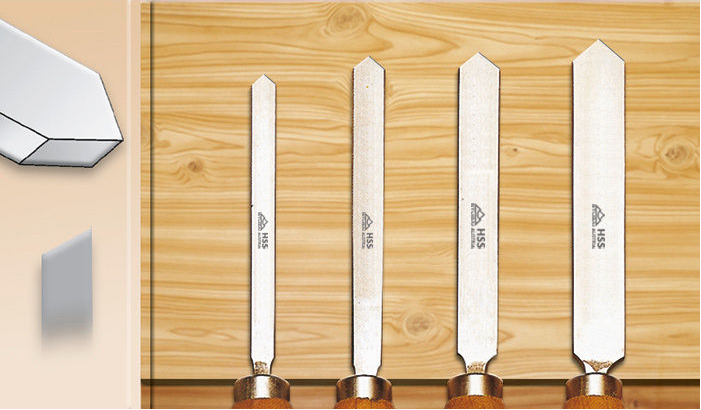 Scraping chisel with cusp profile ang.90° in HSS | Pagin Utensili